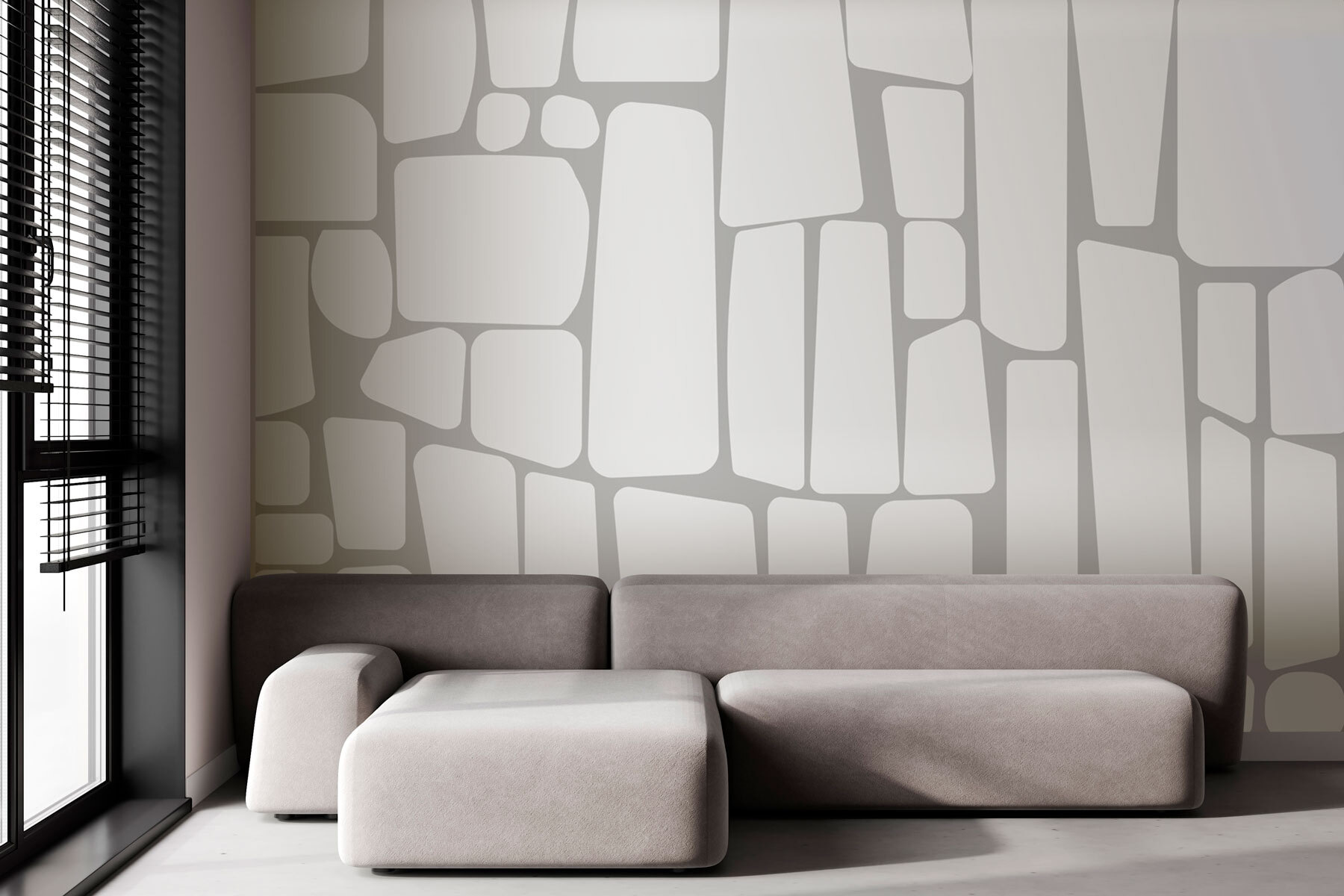 Wall murals White rectangular shapes on a gray background : w08295v1 ...