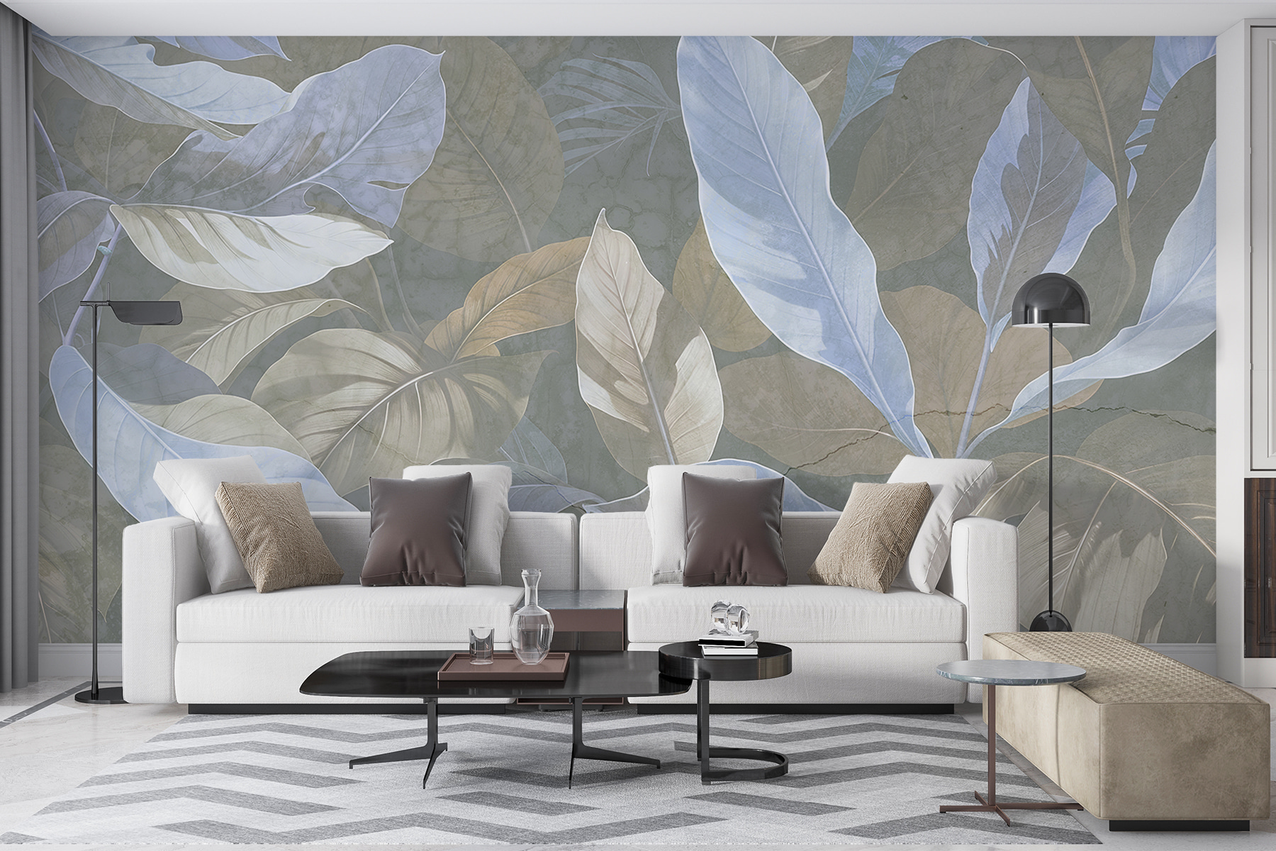 Wall murals Close up of leaves : w08322 - Tapeko.co.uk